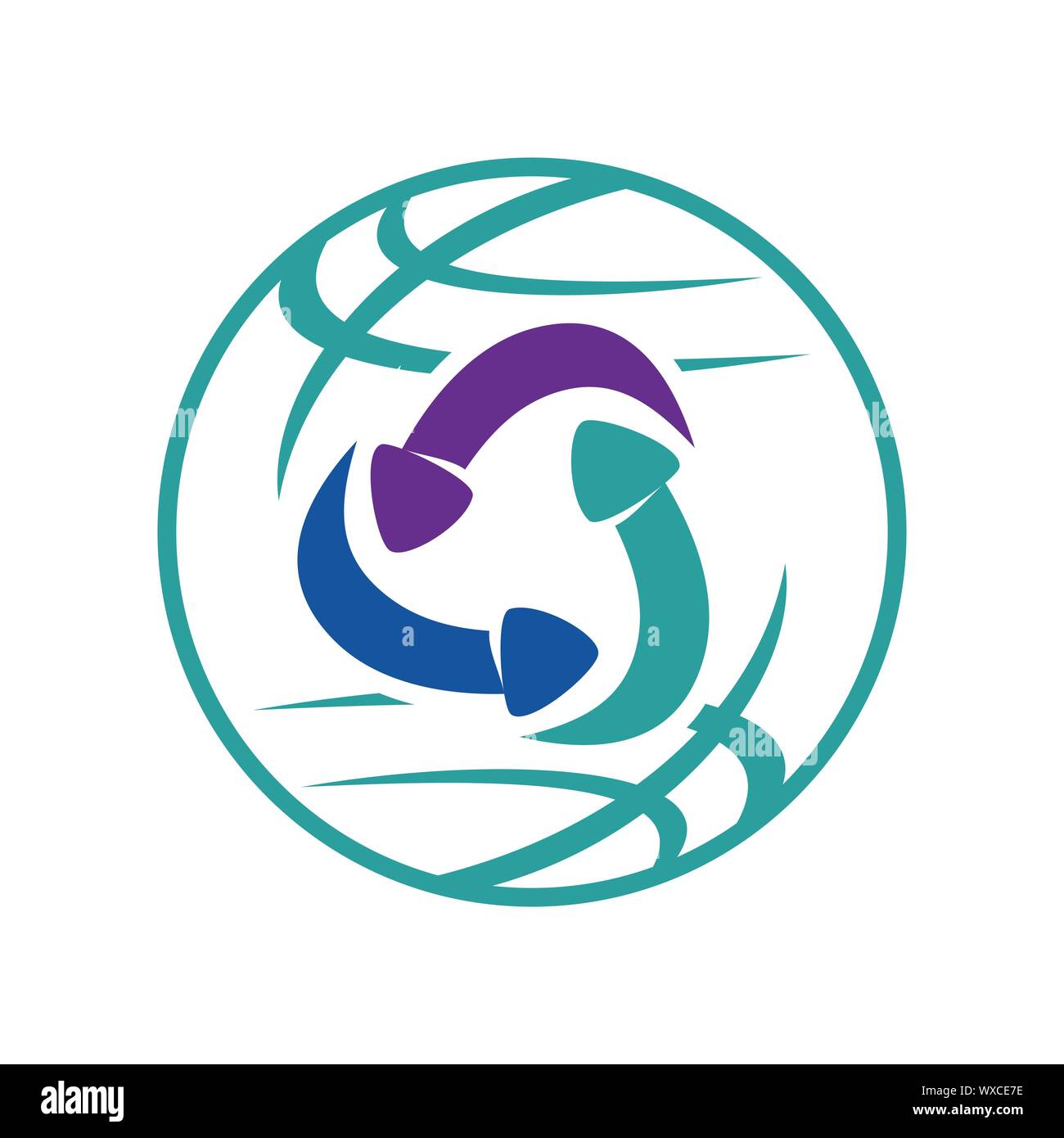 World Triangle Arrow Direction Vector color Isolated Stock Vector Image ...