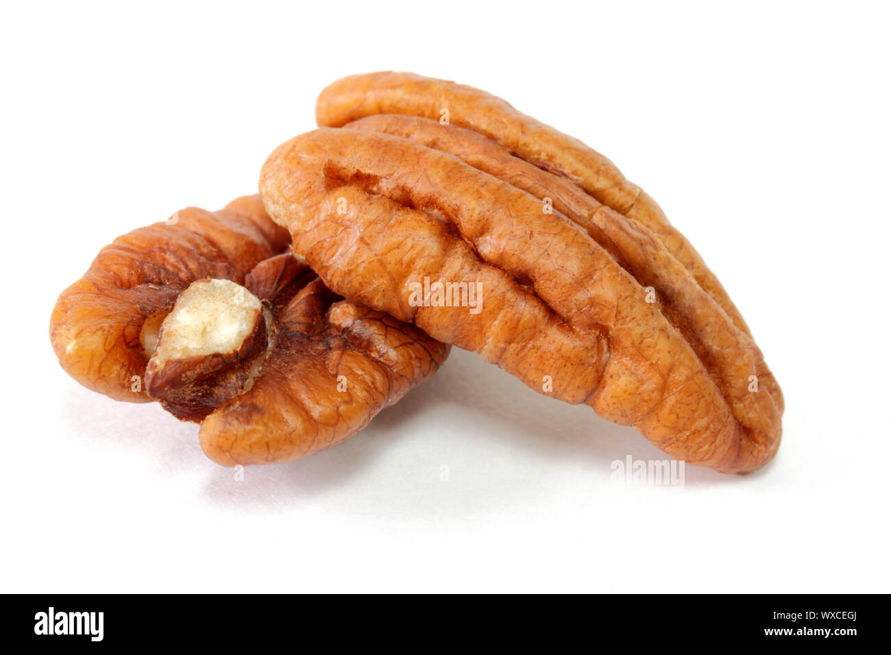 Pecans isolated on white background Stock Photo - Alamy