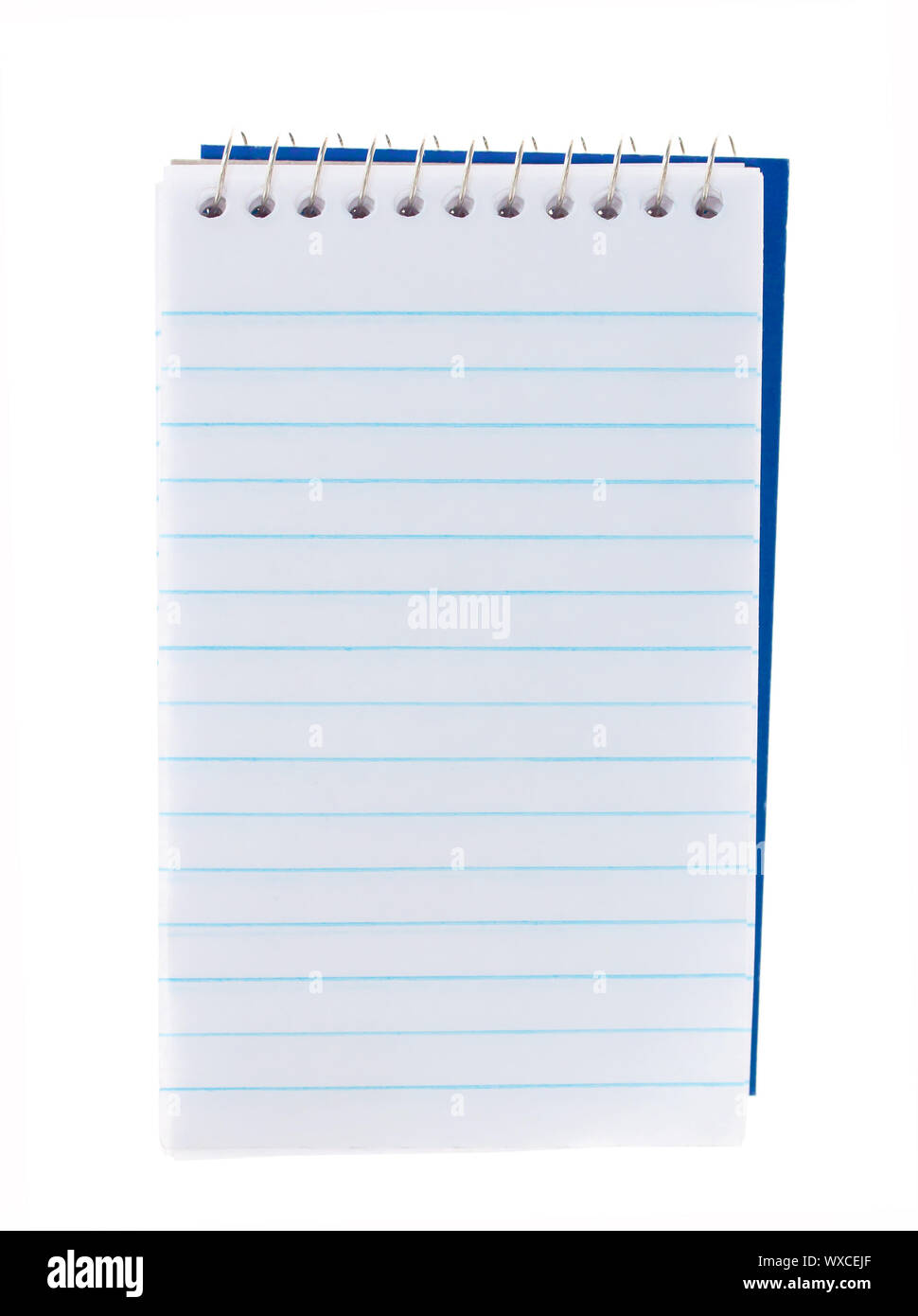 lined note book isolated on white background Stock Photo - Alamy
