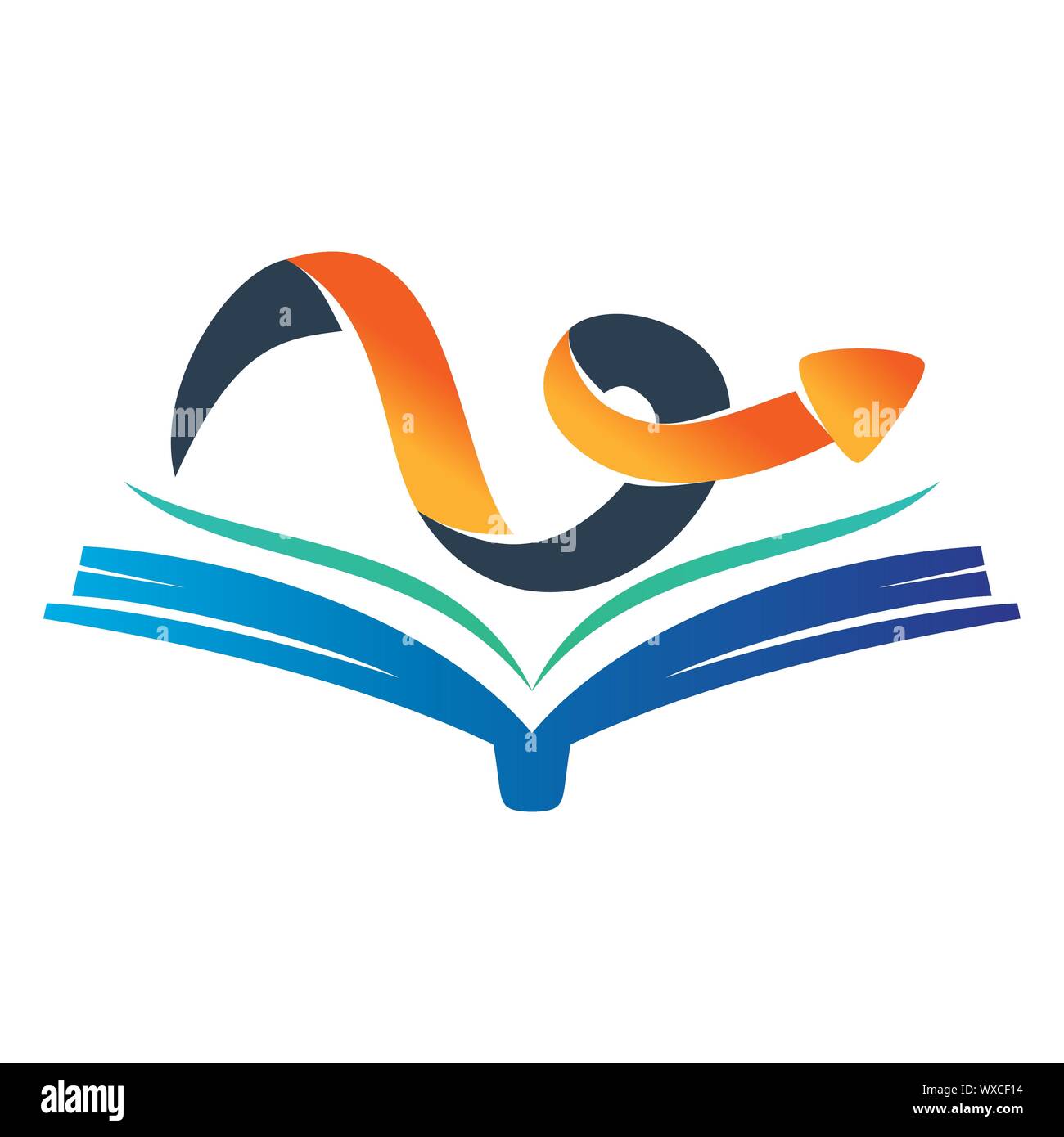 Open Book Arrow Direction Vector color Isolated Stock Vector Image ...