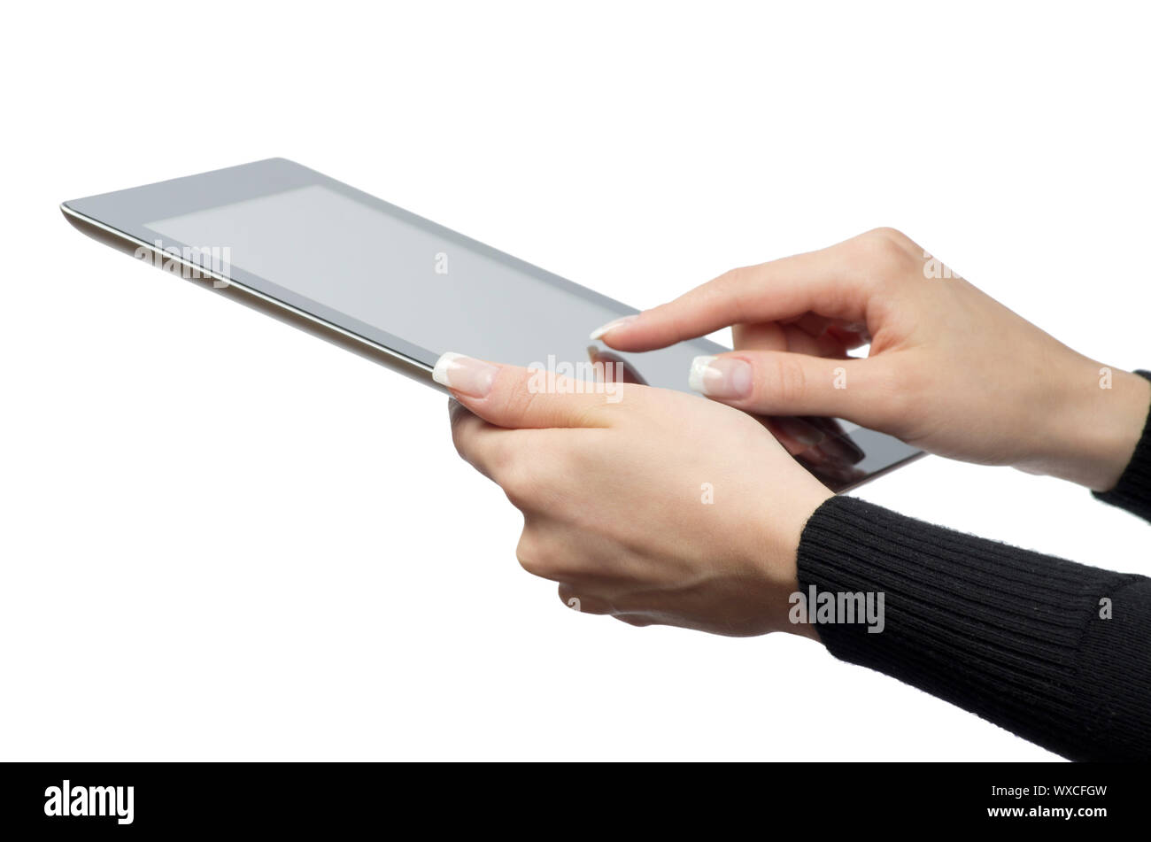 tablet computer in a hands Stock Photo - Alamy