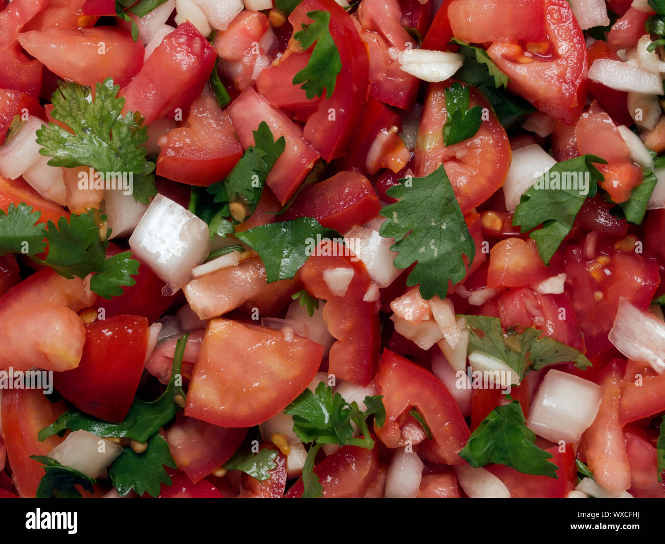 close up of fresh salsa food background Stock Photo - Alamy