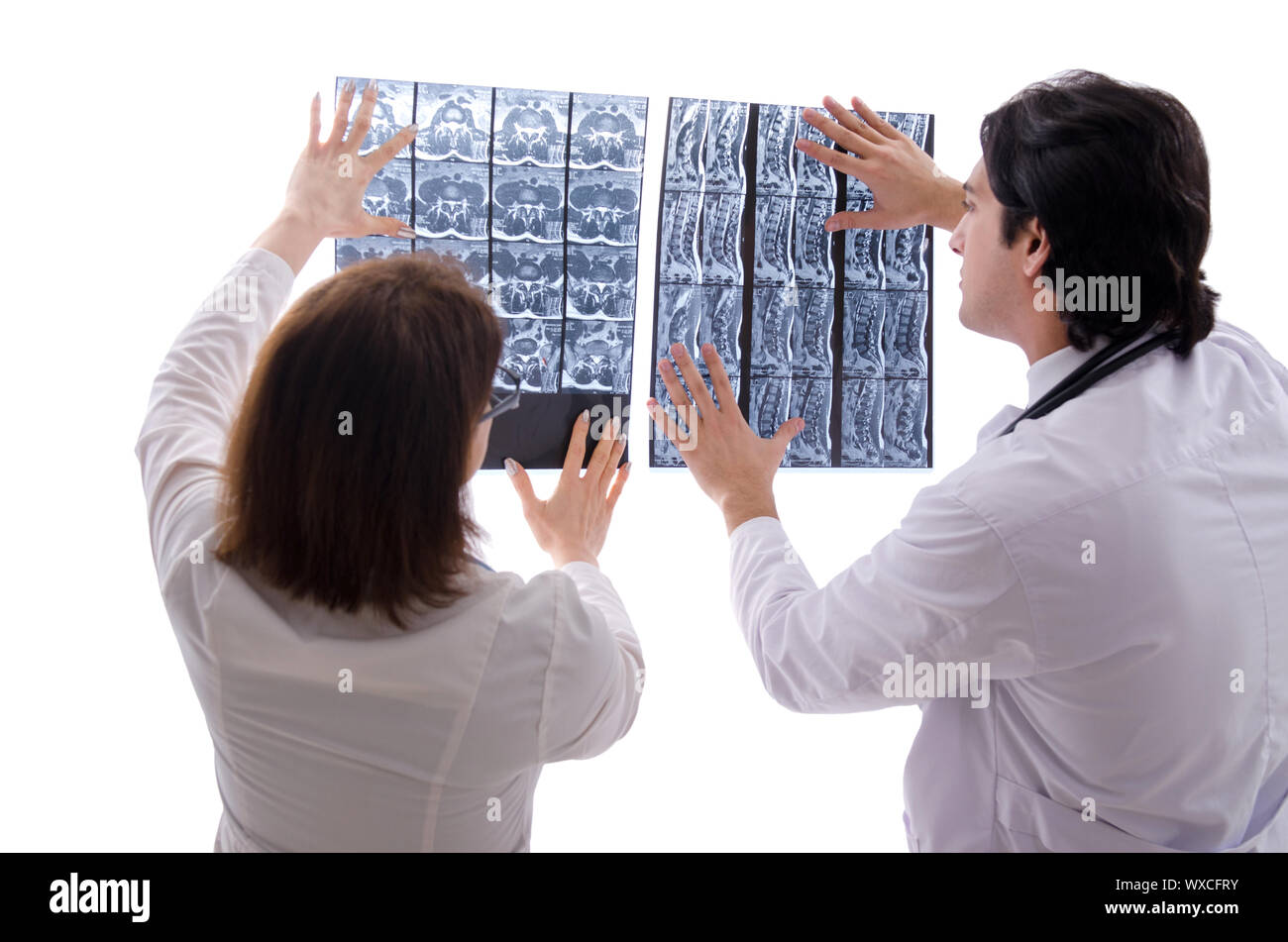Back view team doctors hi-res stock photography and images - Alamy