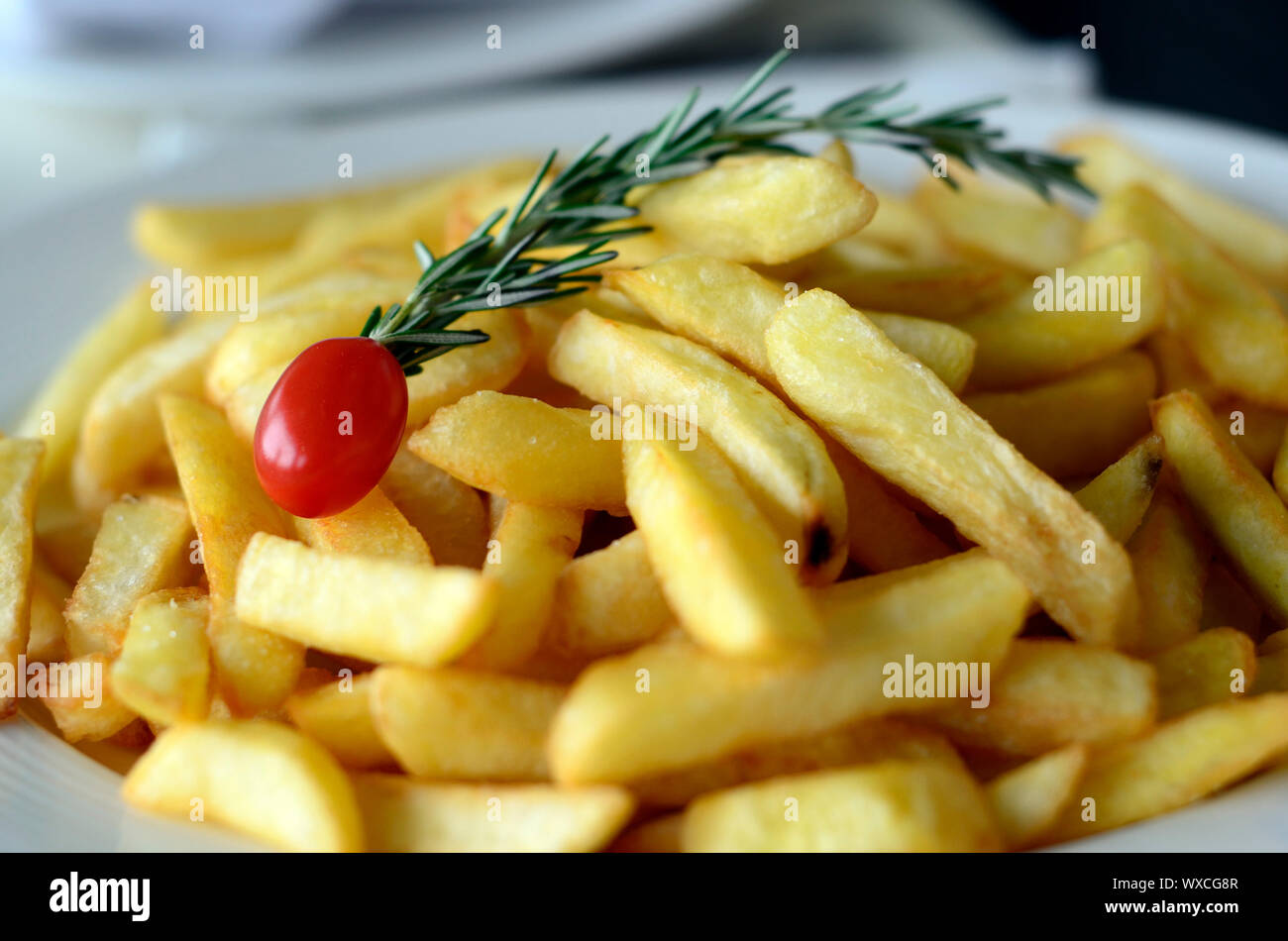 Delicious french fries chips Stock Photo - Alamy