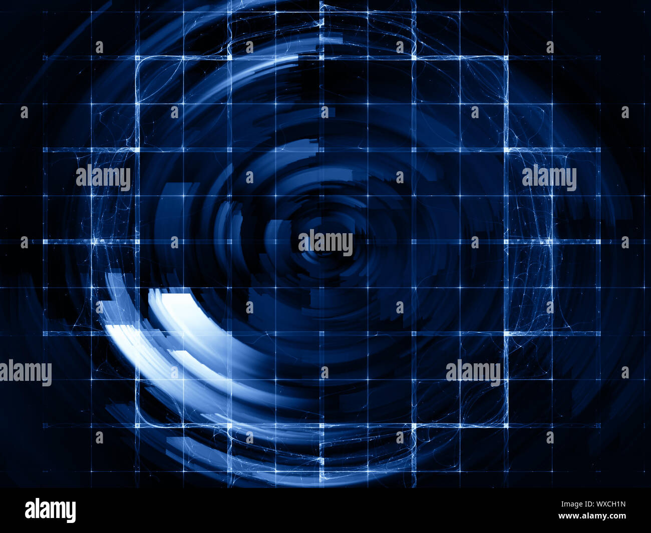 Composition of geometric screens on the subject of modern technology ...