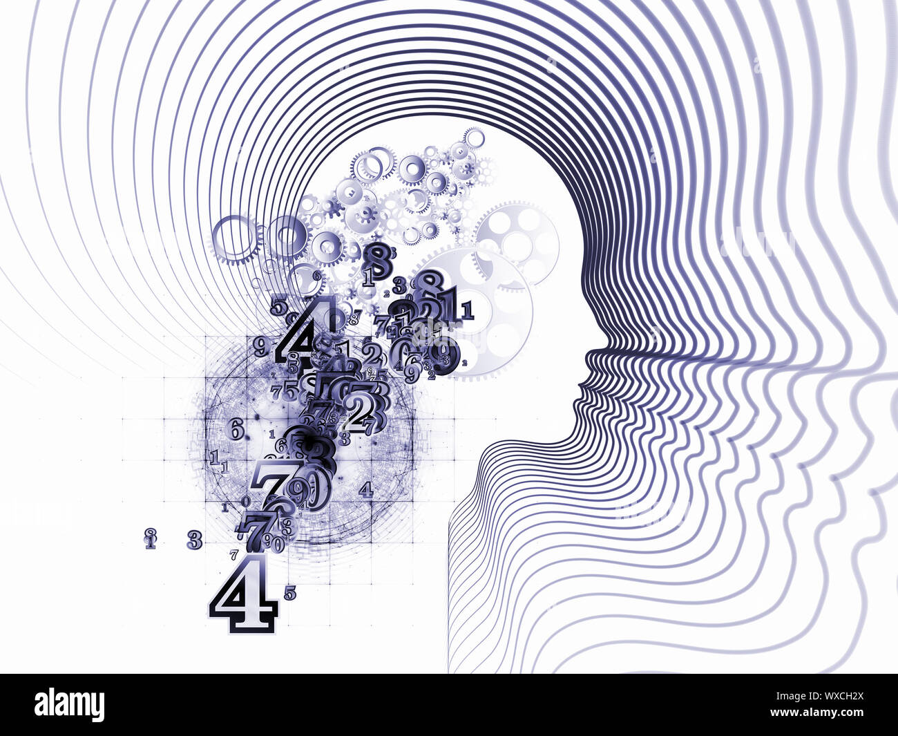 Composition of various technology related elements with metaphorical ...