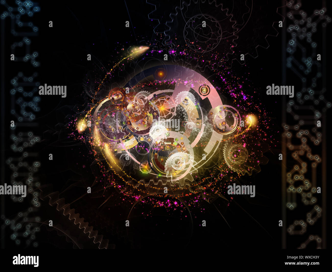 Composition of various technology related elements suitable as a ...