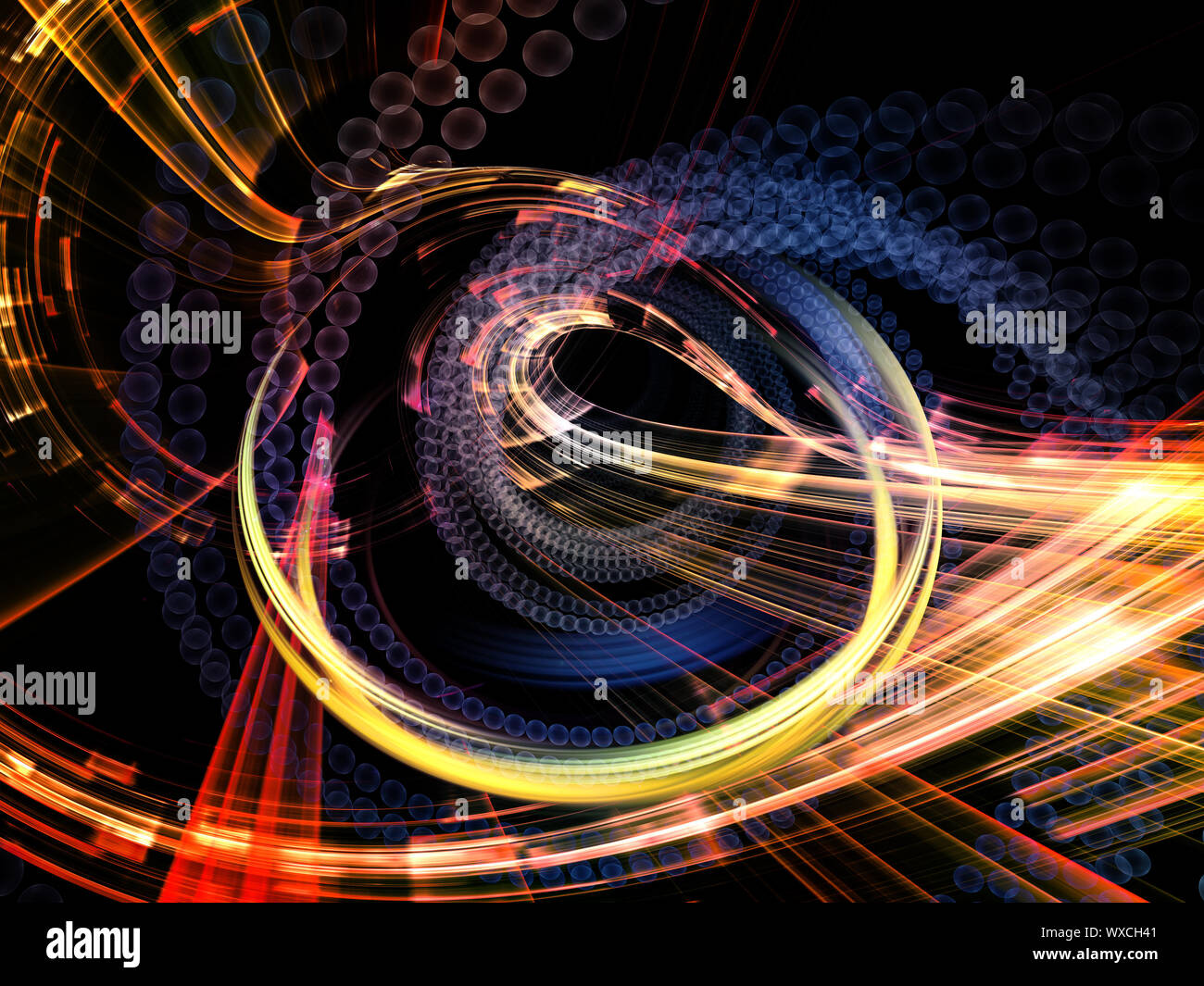 Design composed of various technology related elements as a metaphor on ...