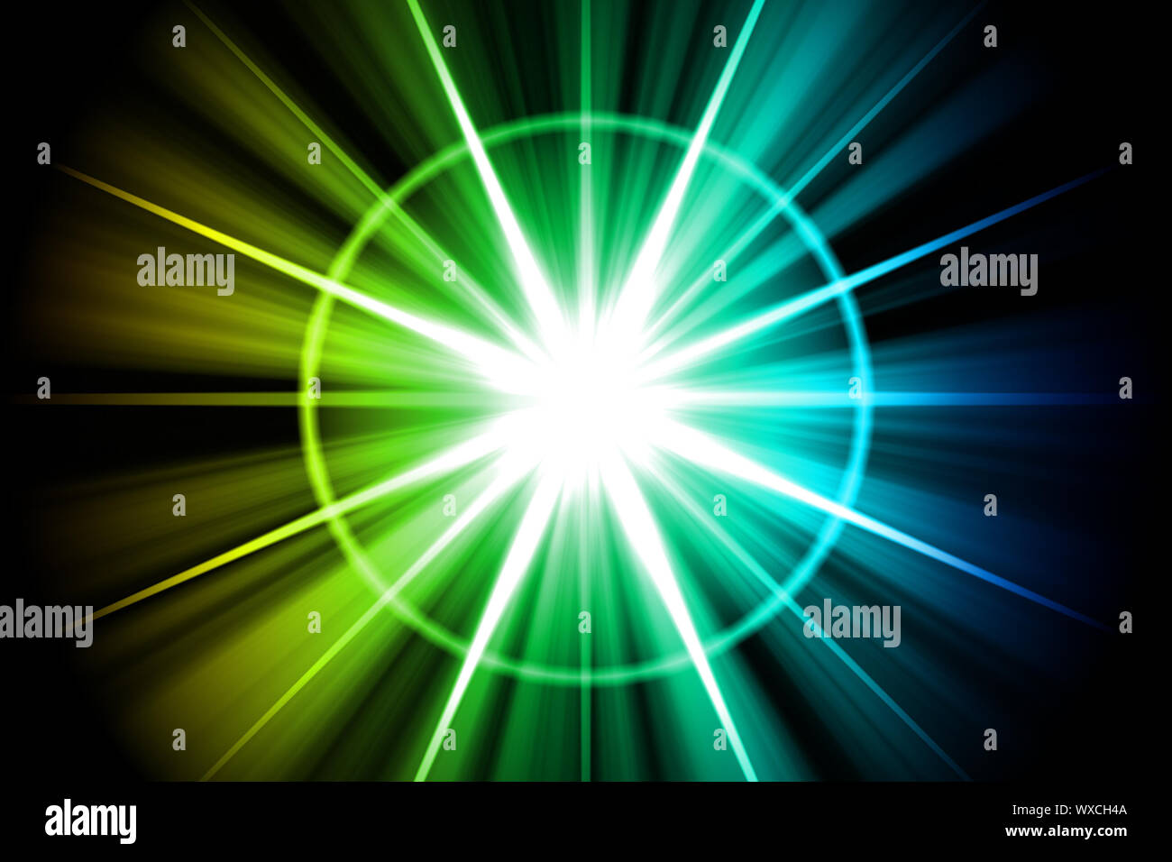 Blue Green Star Sunburst Abstract Background Wallpaper Texture Stock ...