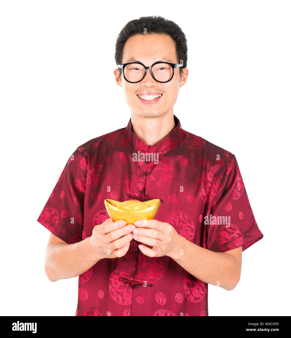 Gold ingot isolated on white hi-res stock photography and images - Alamy