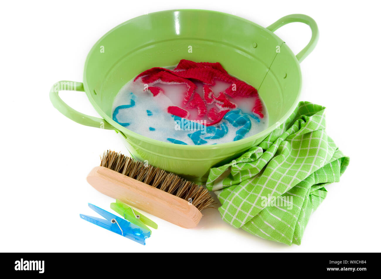 washing the laundry manual Stock Photo - Alamy