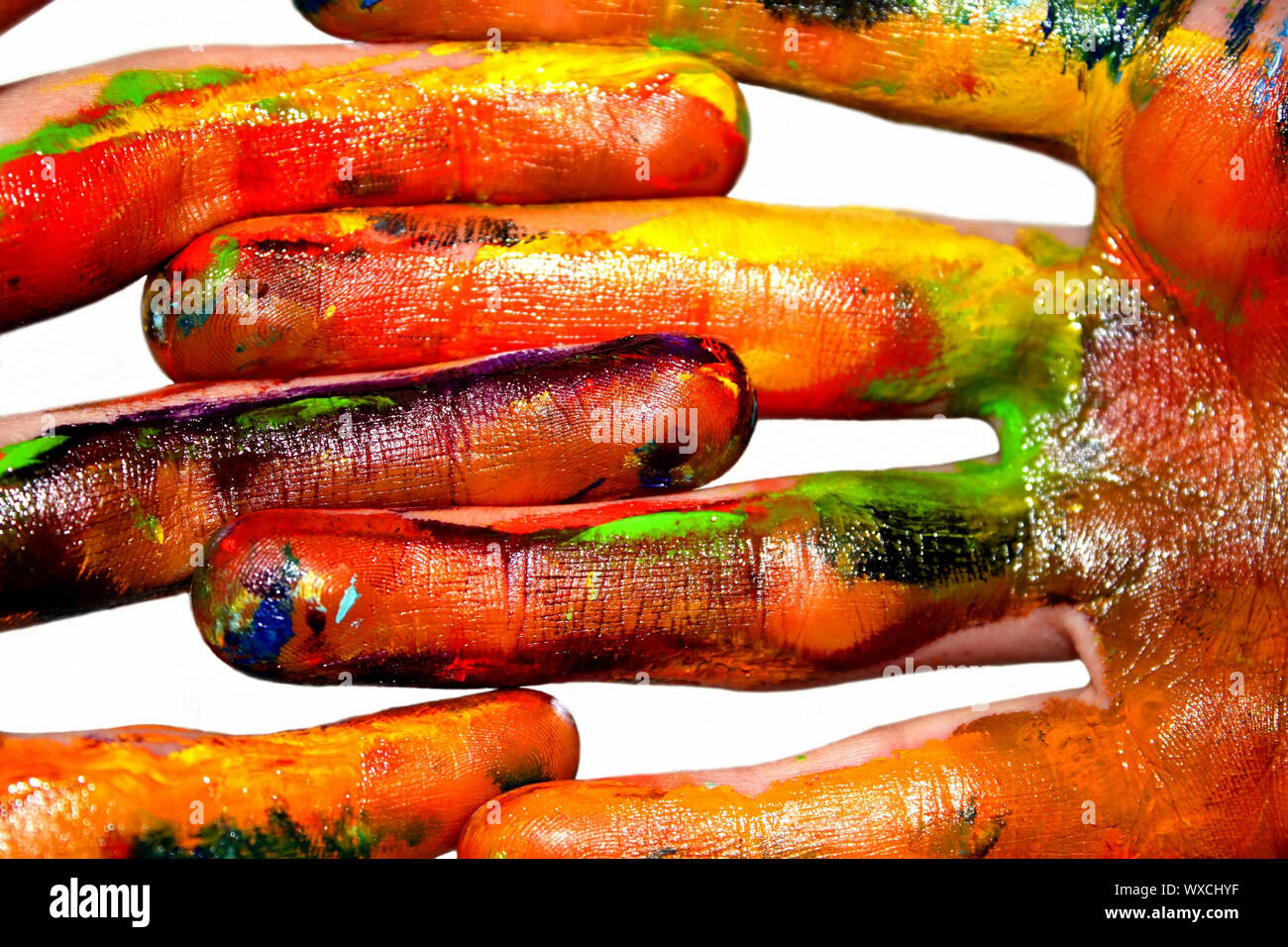 Human hand painting hi-res stock photography and images - Alamy
