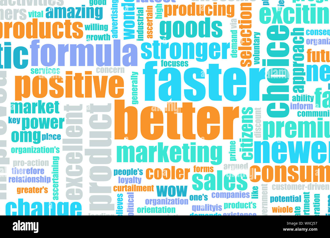 Bigger Better and Faster Product as a Concept Stock Photo - Alamy