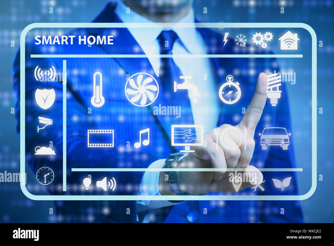 Smart home concept with devices and appliances Stock Photo - Alamy