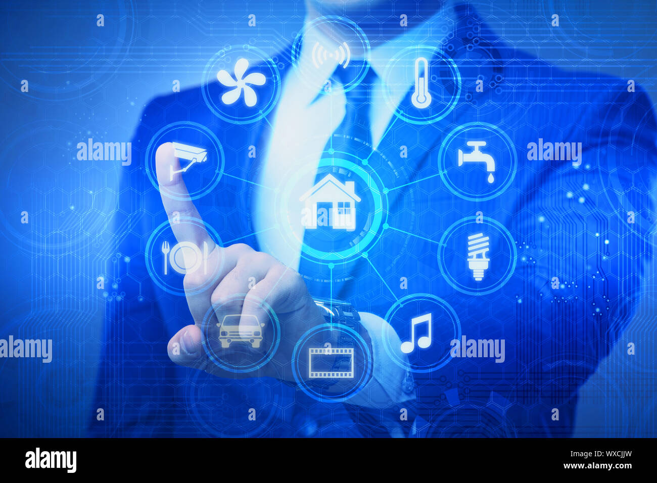 Smart home concept with devices and appliances Stock Photo - Alamy