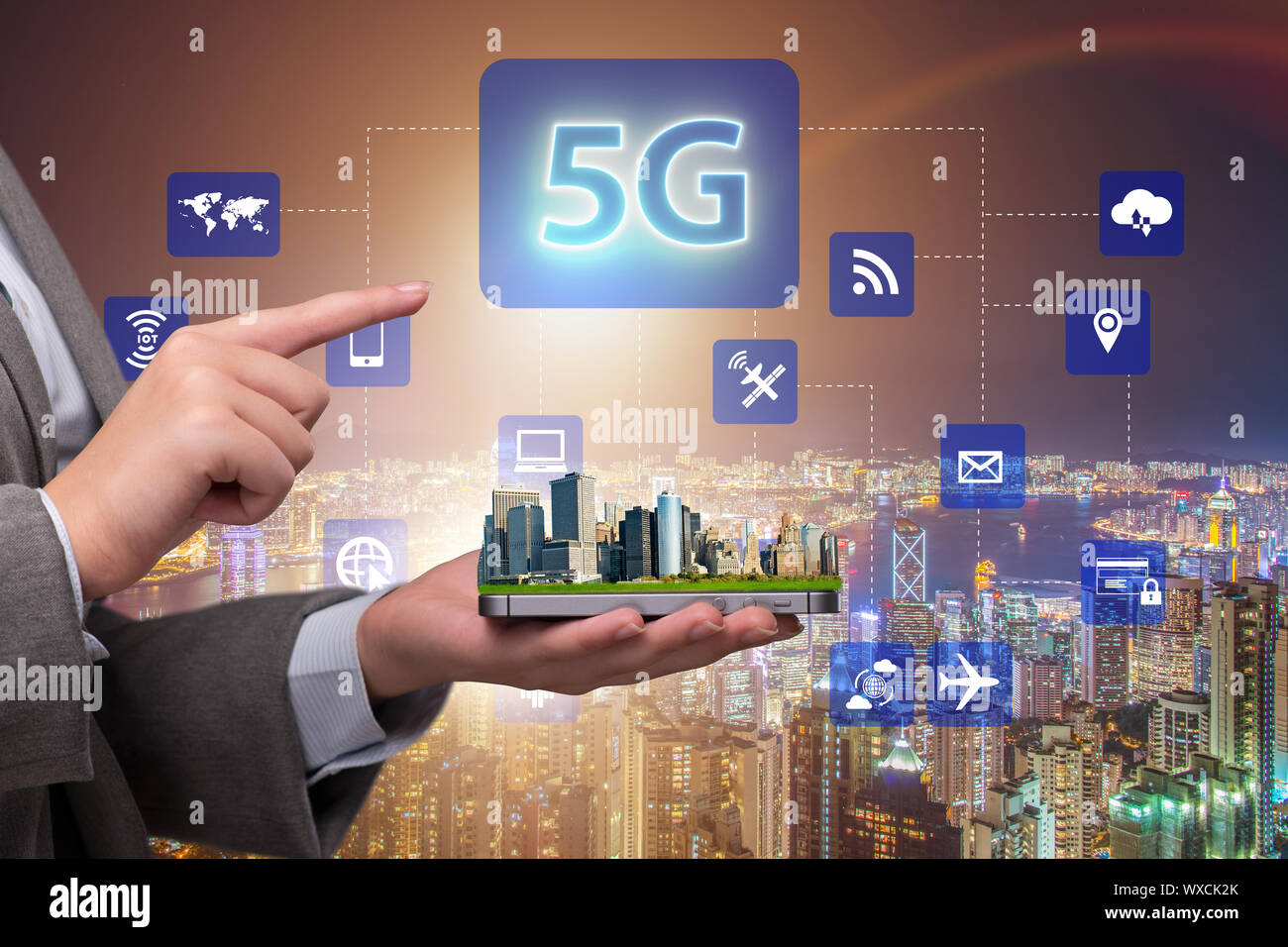 5g concept of internet connection technology Stock Photo - Alamy