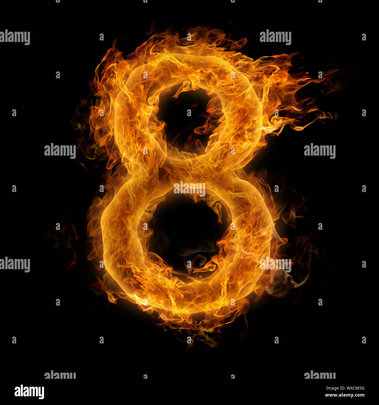 Burning fire fonts hi-res stock photography and images - Alamy