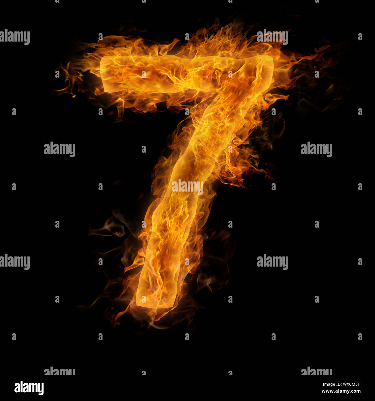 Burning fire fonts hi-res stock photography and images - Alamy