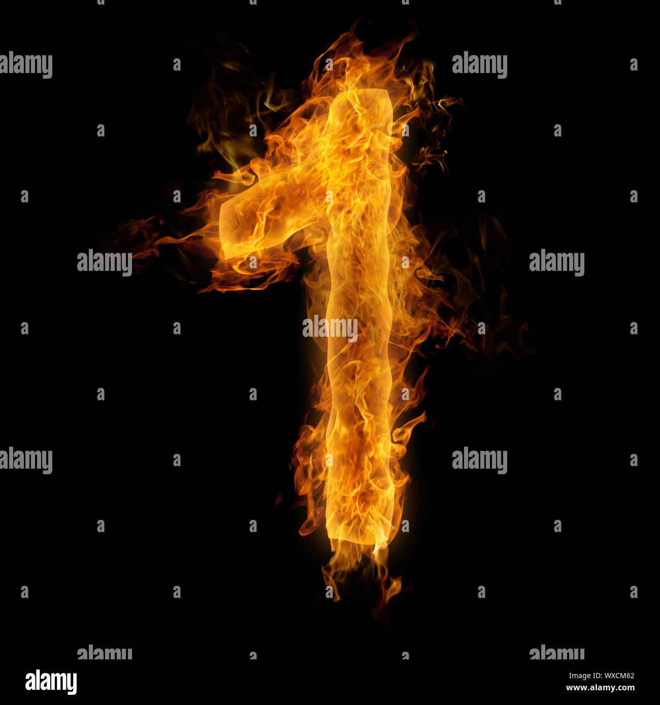 Flaming numbers hi-res stock photography and images - Alamy