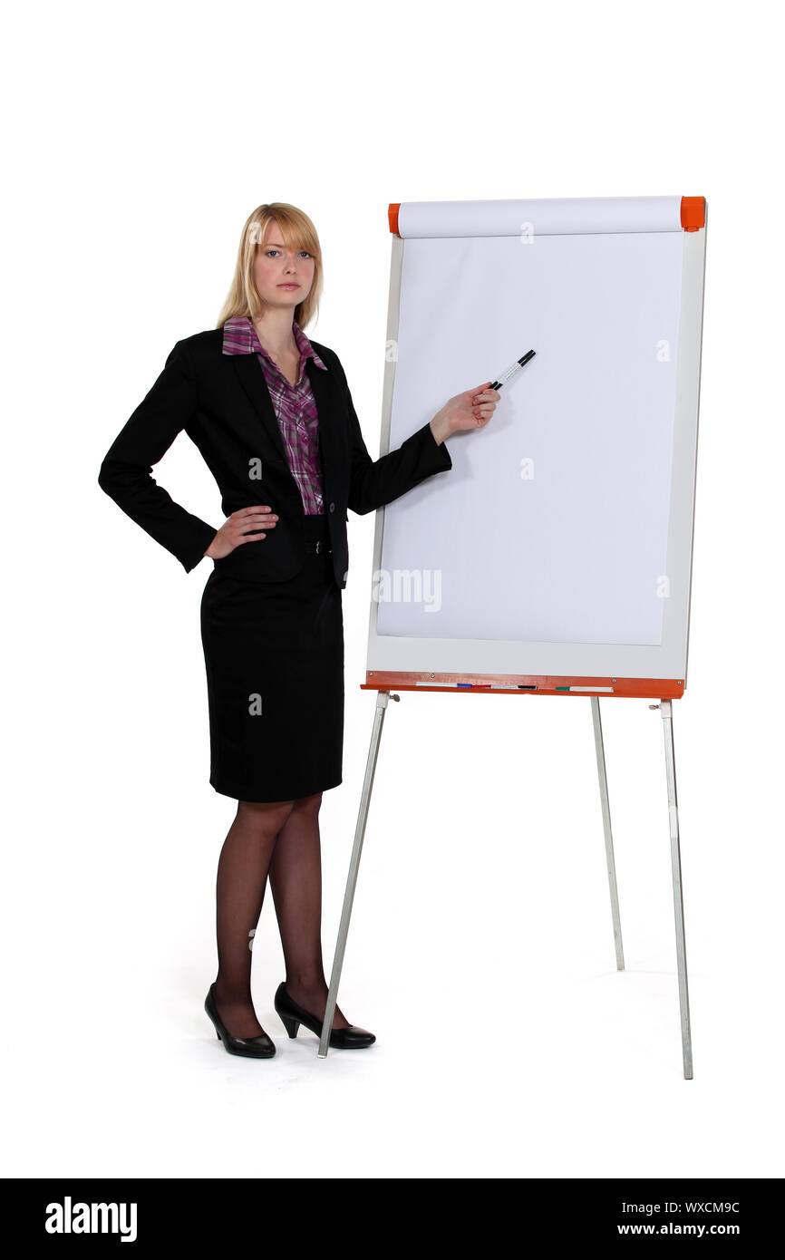 Office employee pointing marker hi-res stock photography and images - Alamy