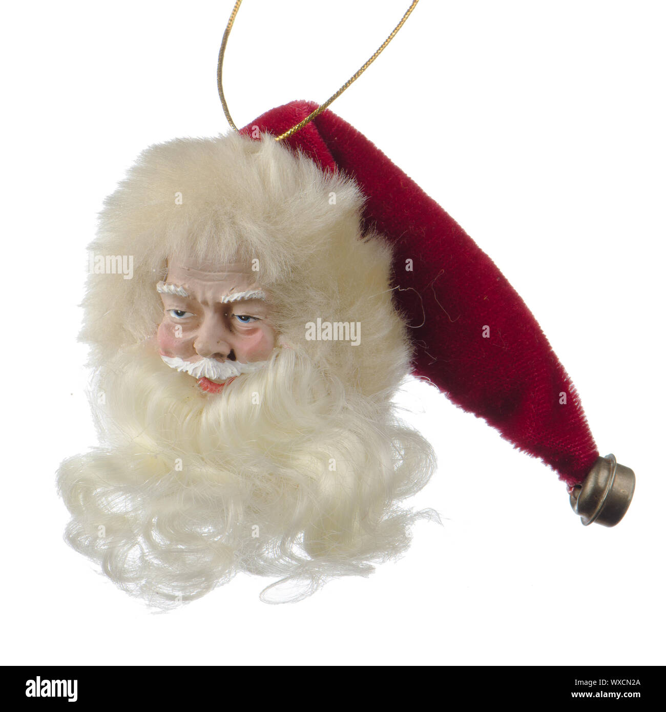Santa Claus doll hell isolated on white background Stock Photo - Alamy