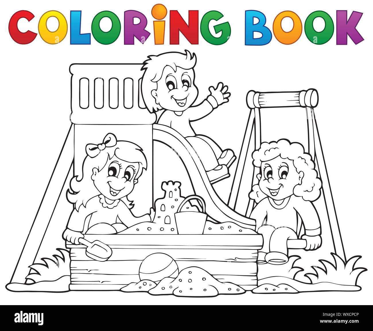 Coloring book playground theme 1 Stock Vector Image & Art - Alamy