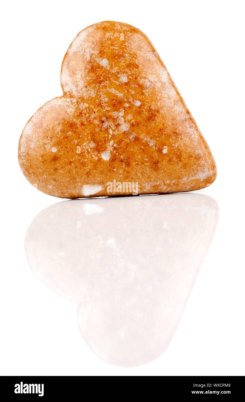 Cookies-hearts connected by a red tape on a white background Stock ...