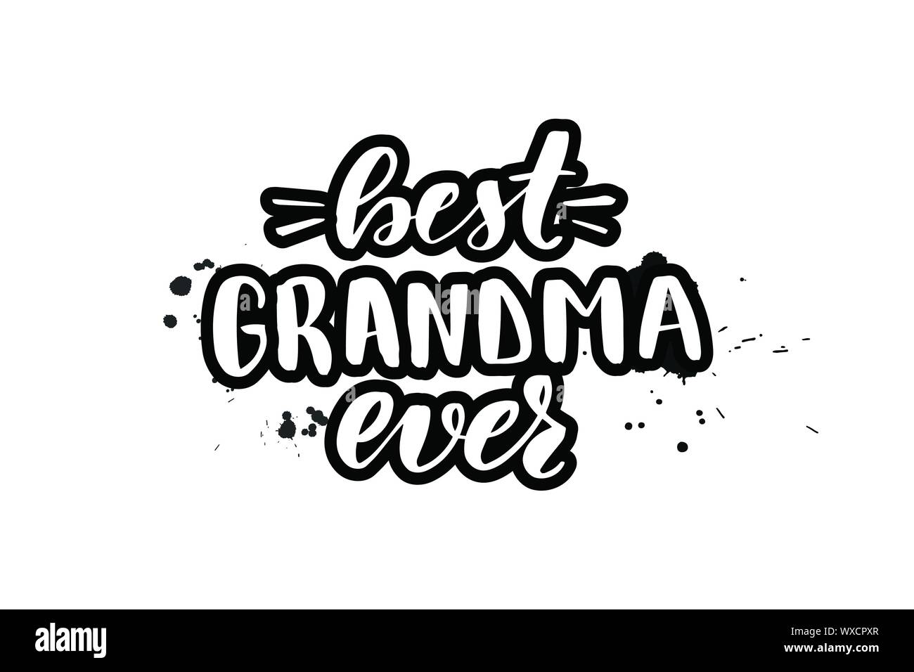 Vector calligraphy illustration isolated on white background Stock ...