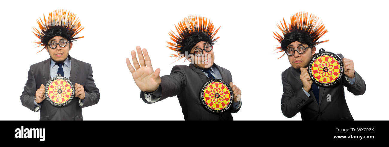 Funny man with mohawk hairstyle Stock Photo - Alamy