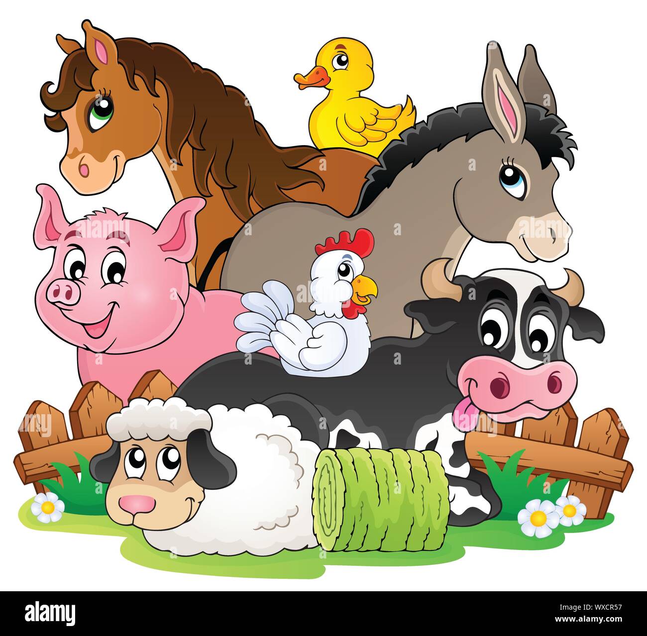 Farm animals topic image 2 Stock Vector Image & Art - Alamy