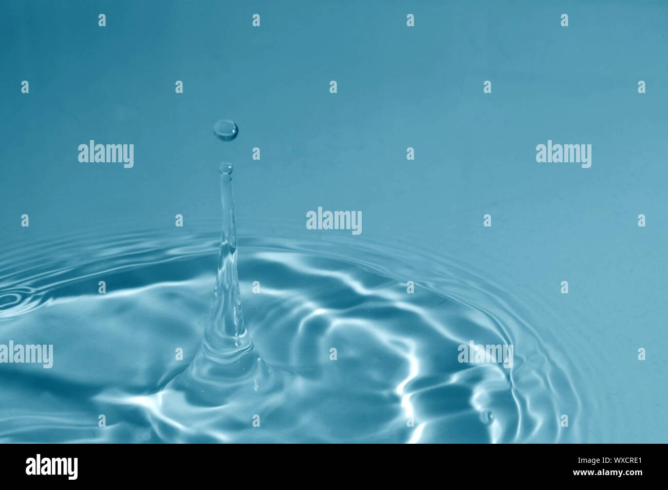 fresh water drop splashing in fresh cool water Stock Photo - Alamy
