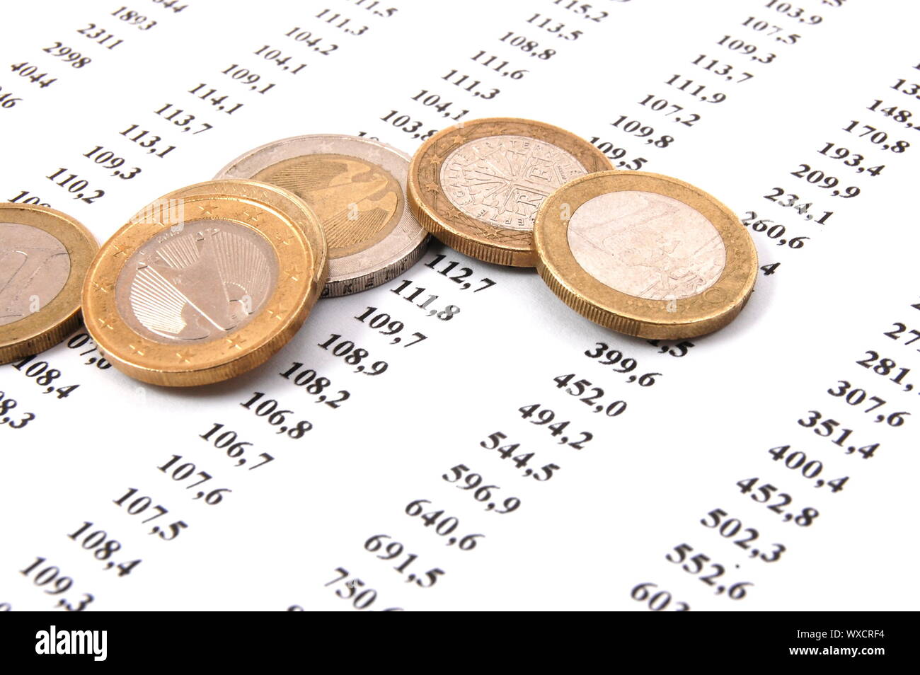 money on business numbers showing success and economic growth Stock ...