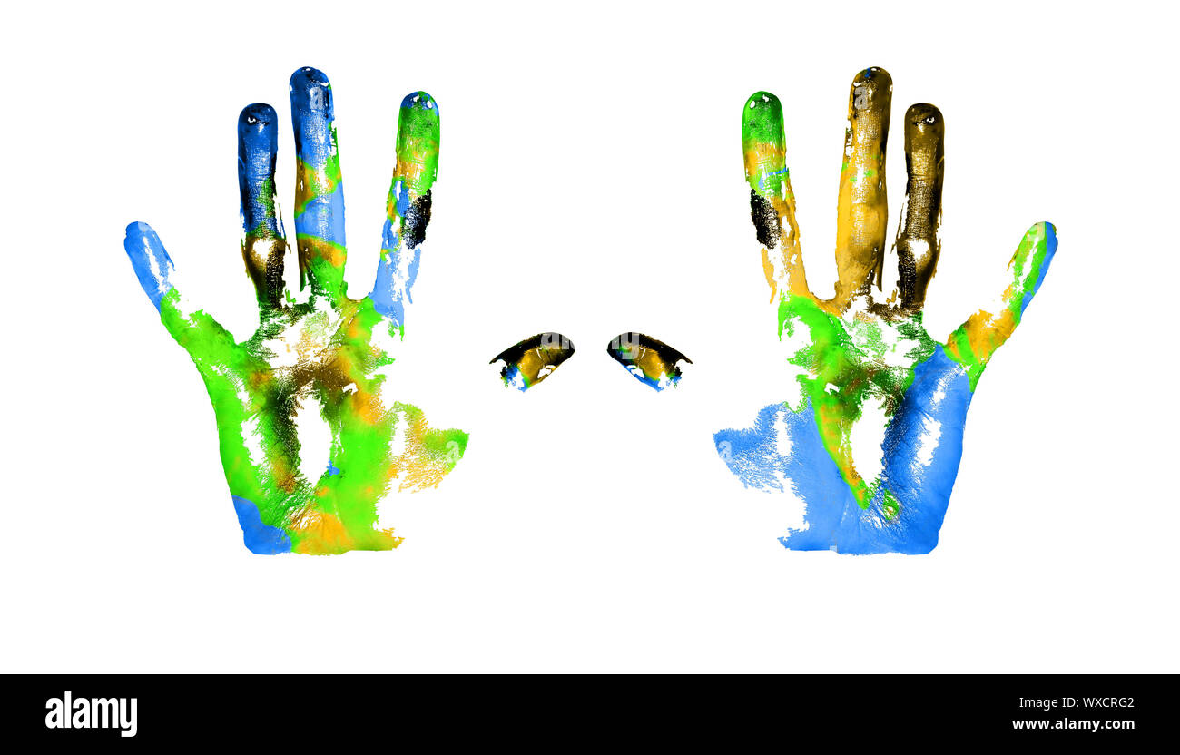 Human handprints hi-res stock photography and images - Alamy