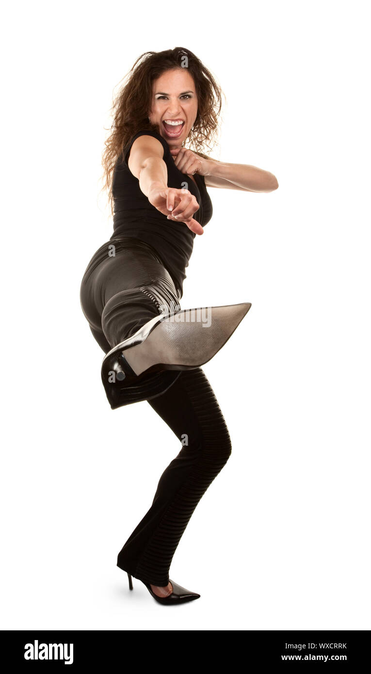 Female kicking heels hi-res stock photography and images - Alamy