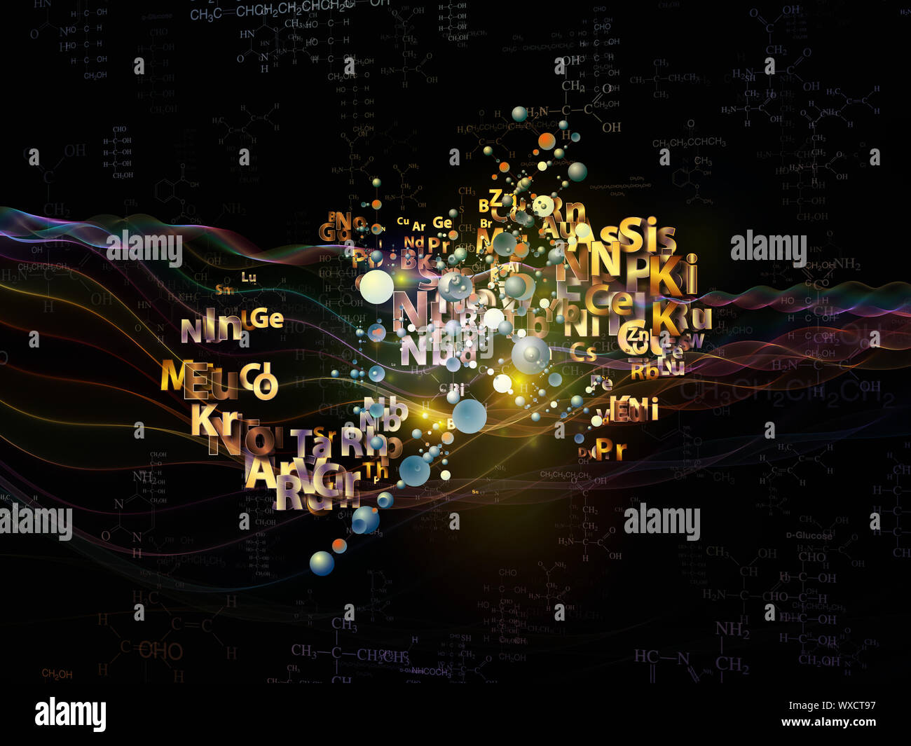 Backdrop design of chemistry related design elements to provide ...