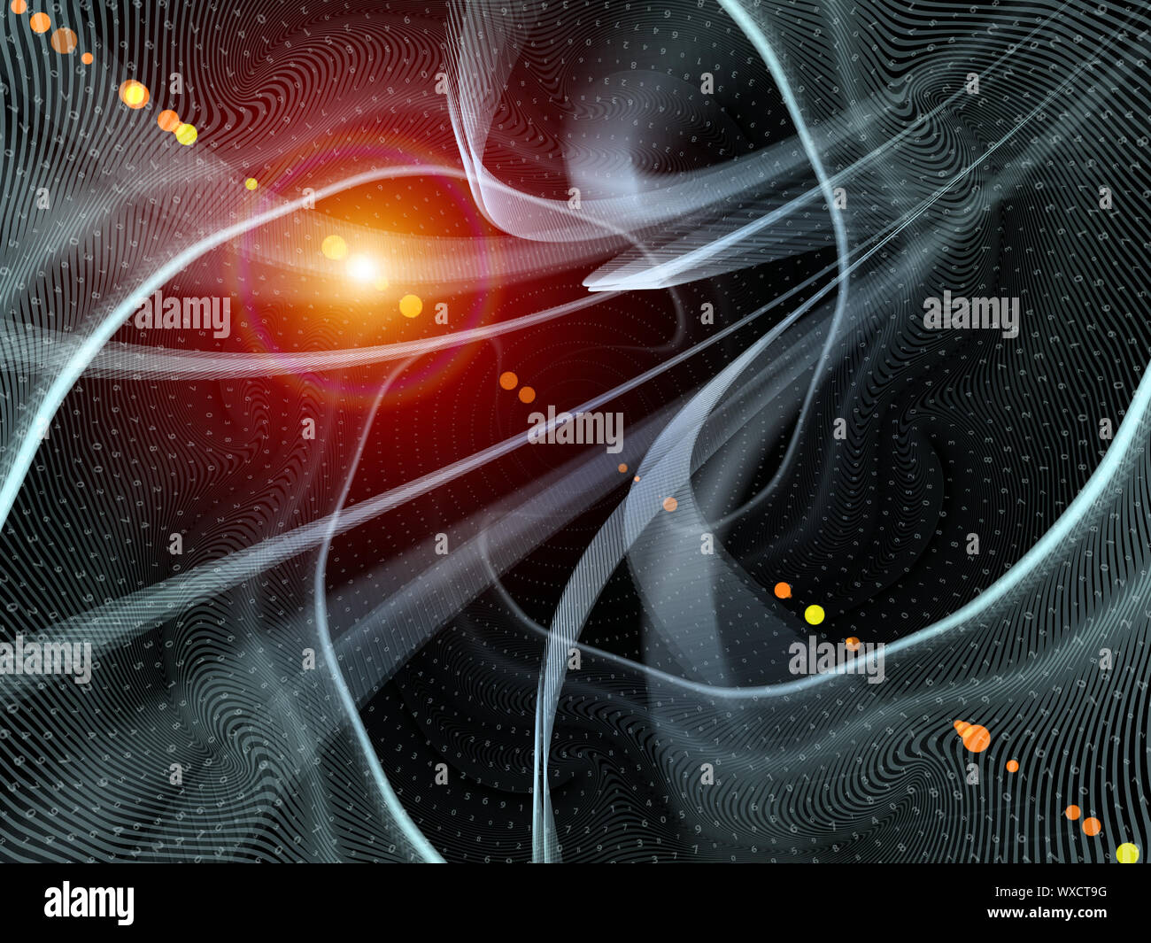 Digital Streams series. Background design of numbers, lights and design ...