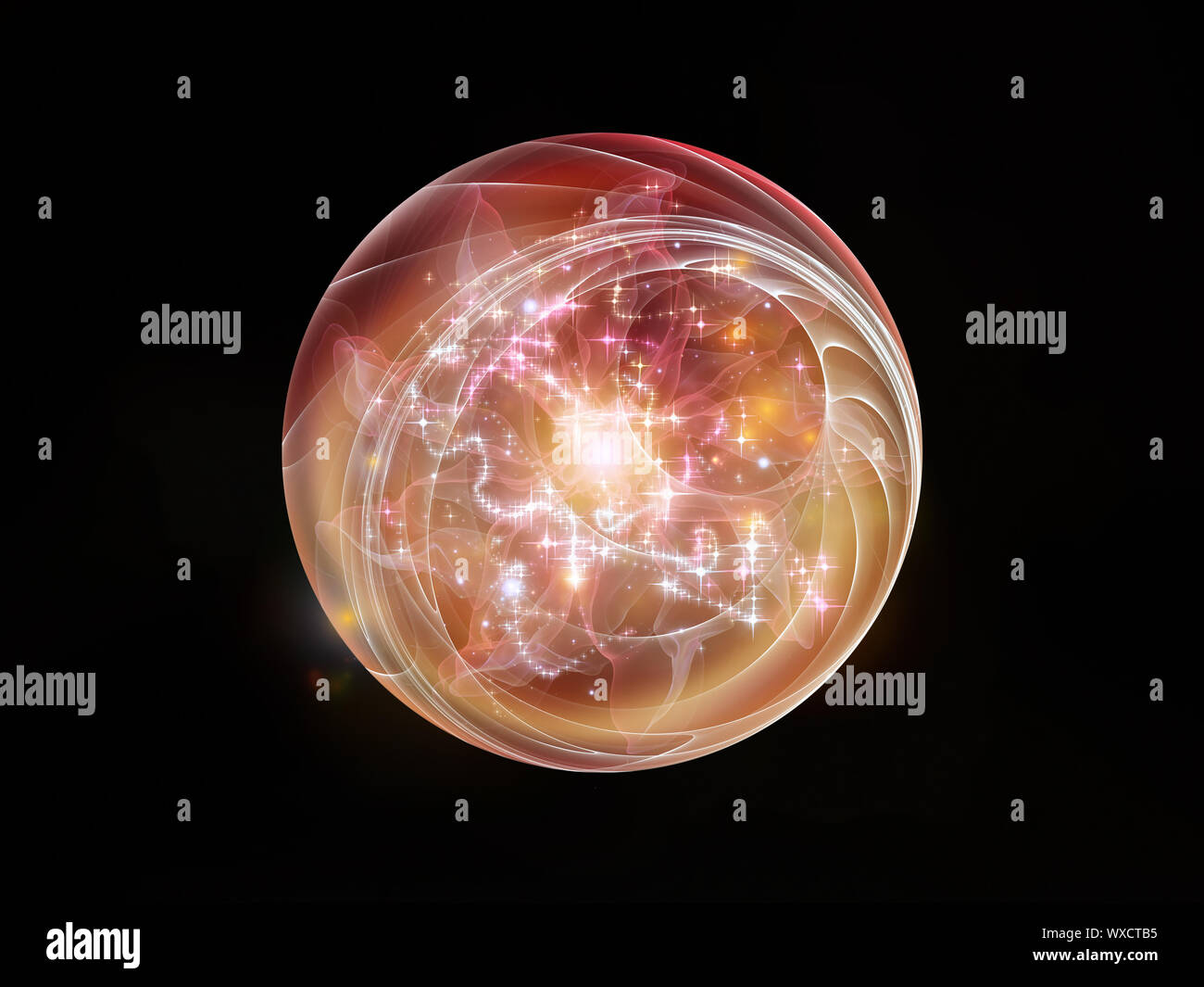 Fractal Sphere Series. Composition of spherical and circular fractal ...