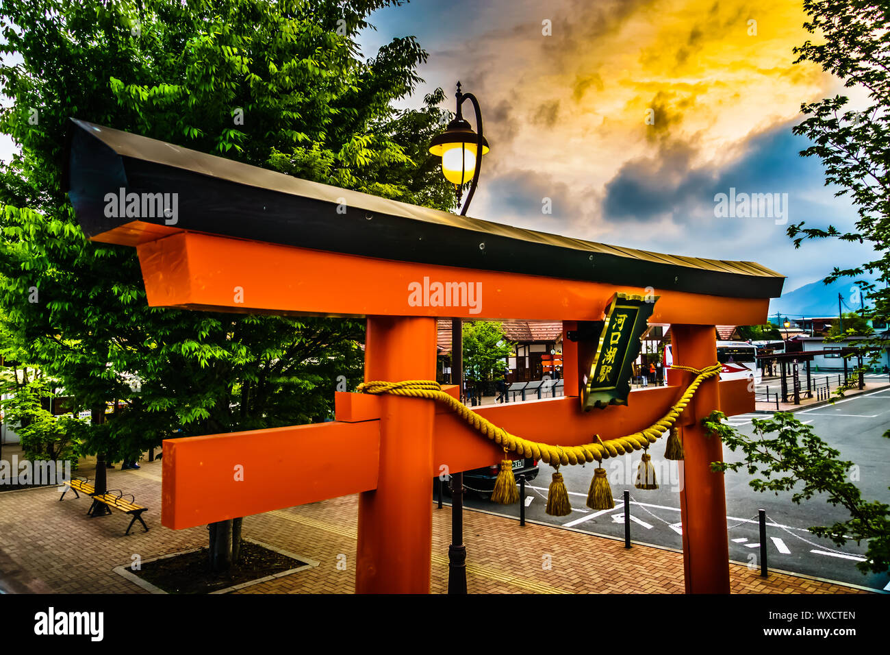 Tokyo, Japan - May 13, 2019: Kawaguchiko Station is a railway station ...