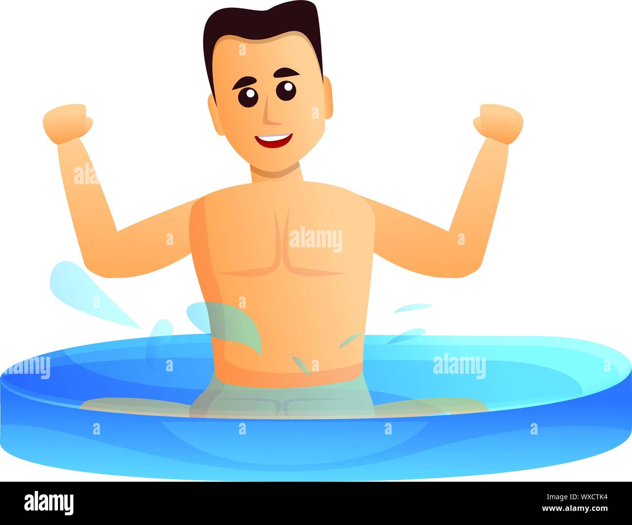Person Swimming Cartoon