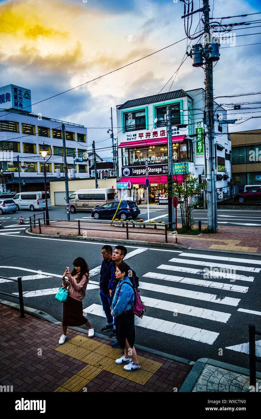 Tokyo, Japan - May 13, 2019: Kawaguchiko Station is a railway station ...