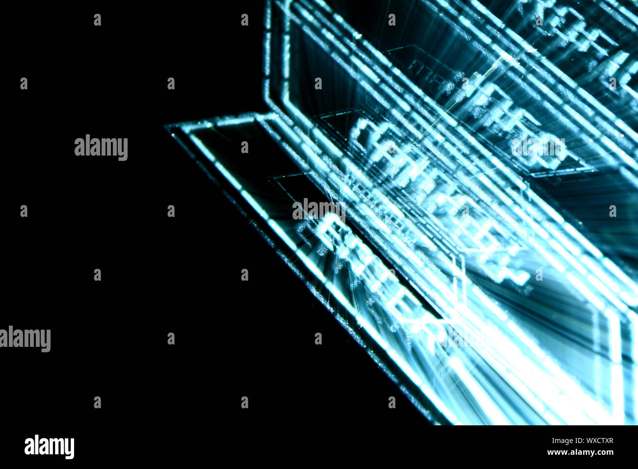 abstract main menu buttons in dark Stock Photo - Alamy