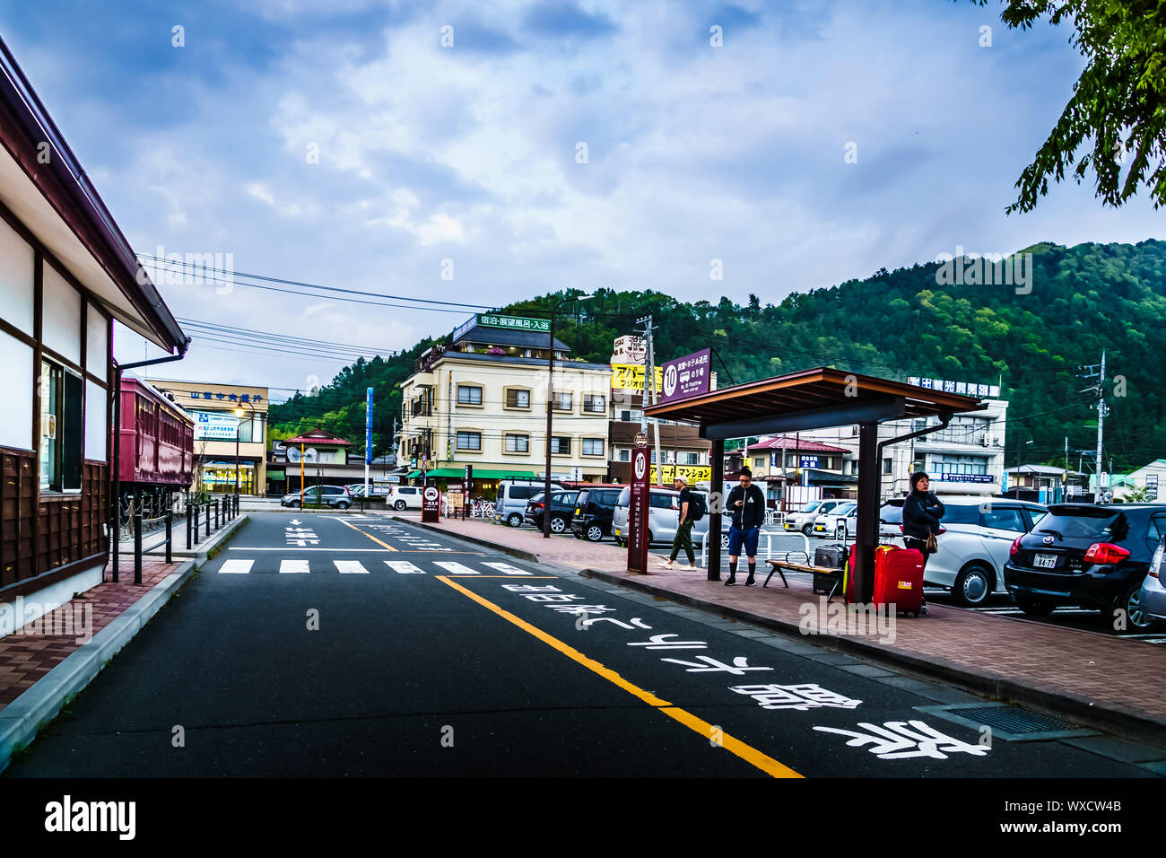 Tokyo, Japan - May 13, 2019: Kawaguchiko Station is a railway station ...