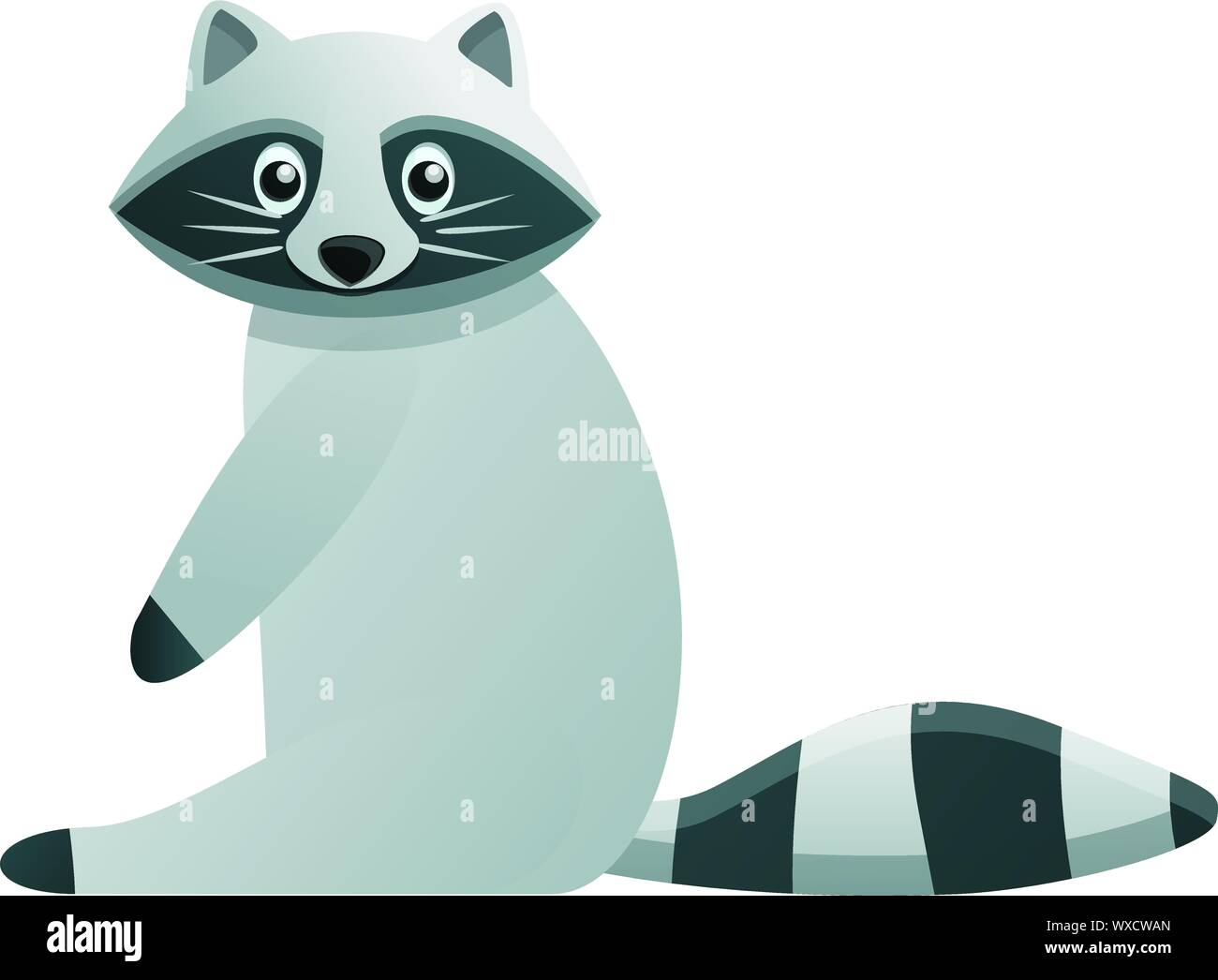Funny raccoon icon. Cartoon of funny raccoon vector icon for web design ...