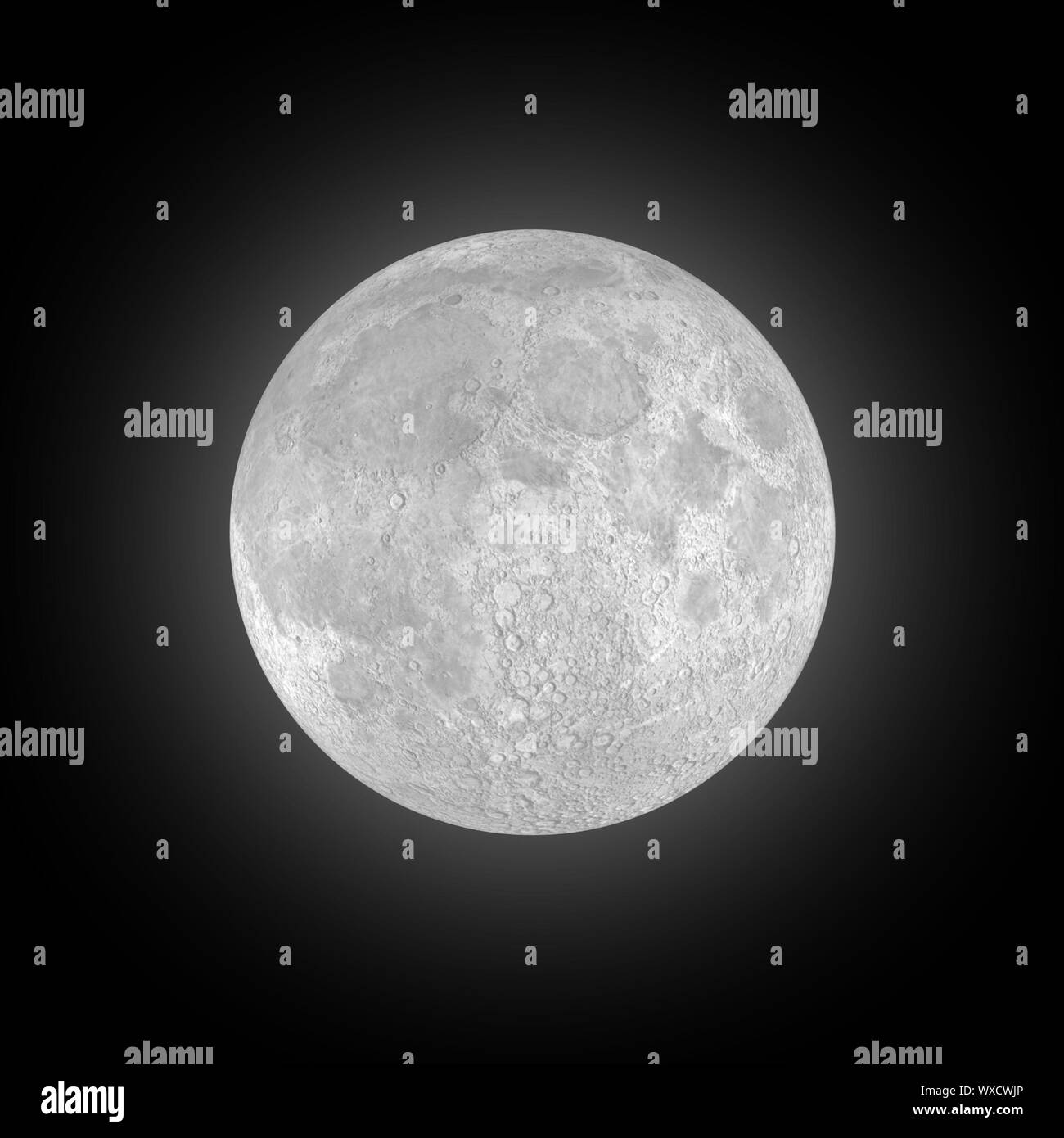 Large white full moon on black night sky Stock Photo - Alamy