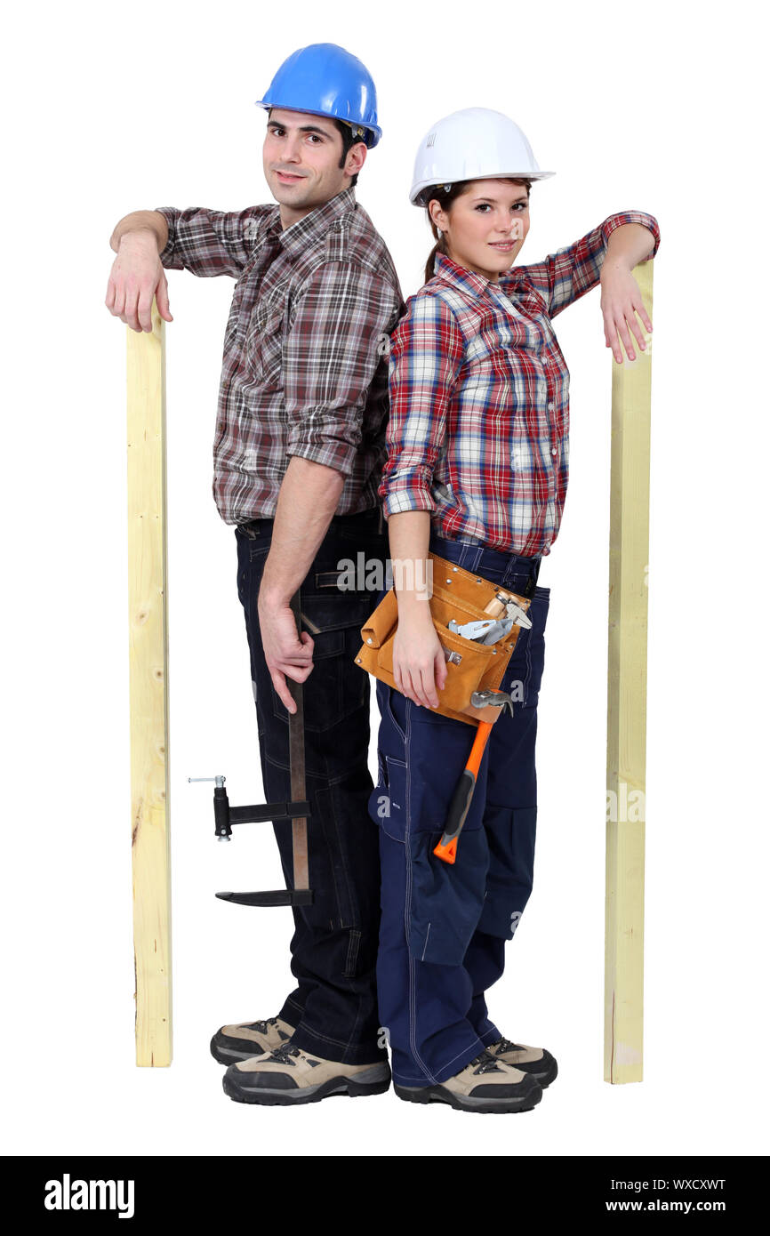 Handyman handywoman Cut Out Stock Images & Pictures - Alamy