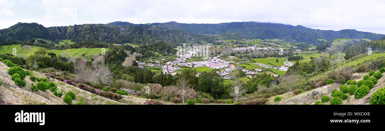 View of Furnas from Milhos Ridge Viewpoint Stock Photo - Alamy