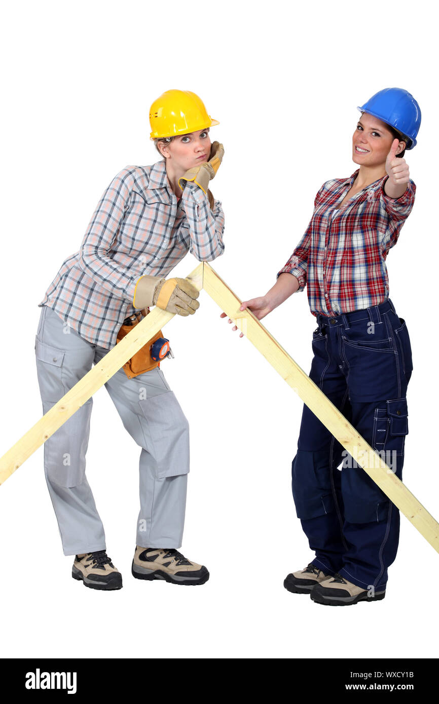 Female builders hi-res stock photography and images - Alamy