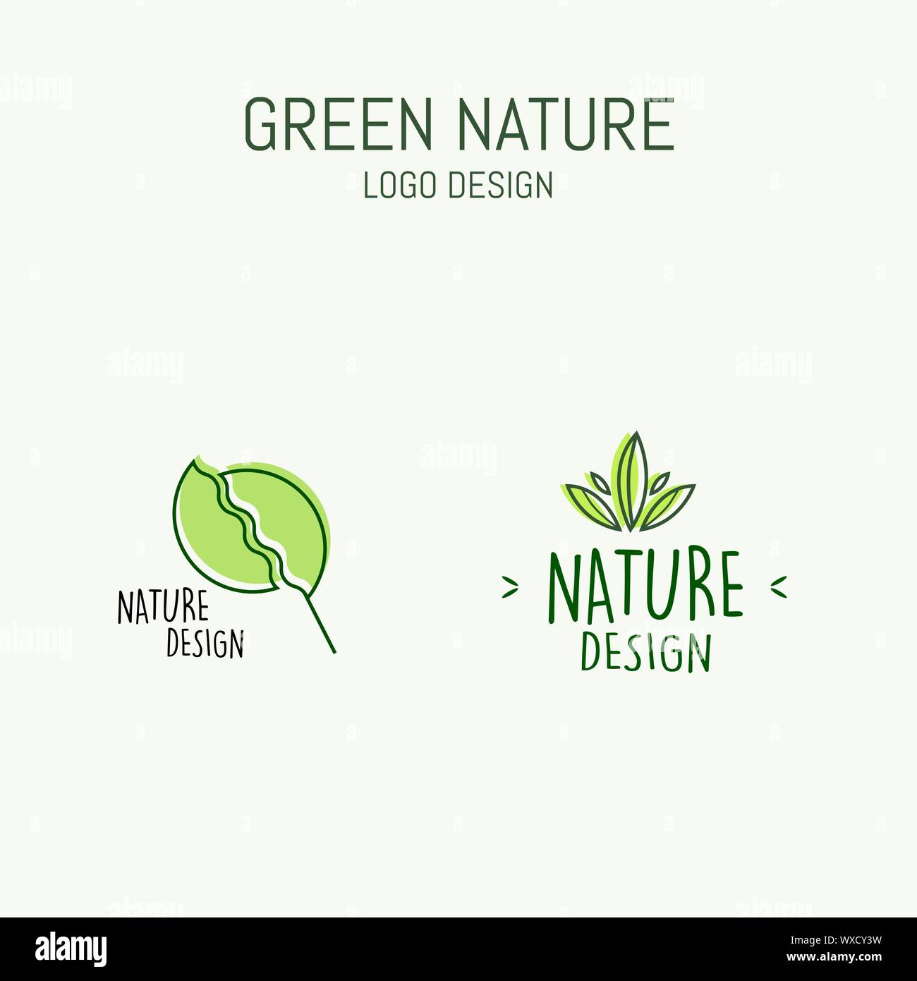 Natural logo design hi-res stock photography and images - Alamy