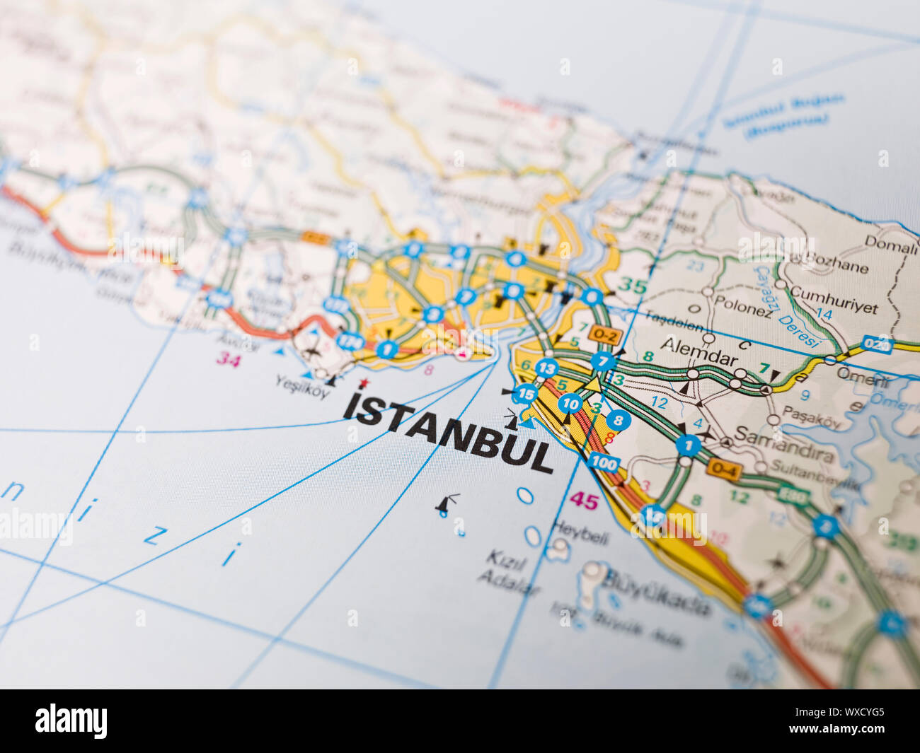 Map of Istanbul in Turkey Stock Photo - Alamy