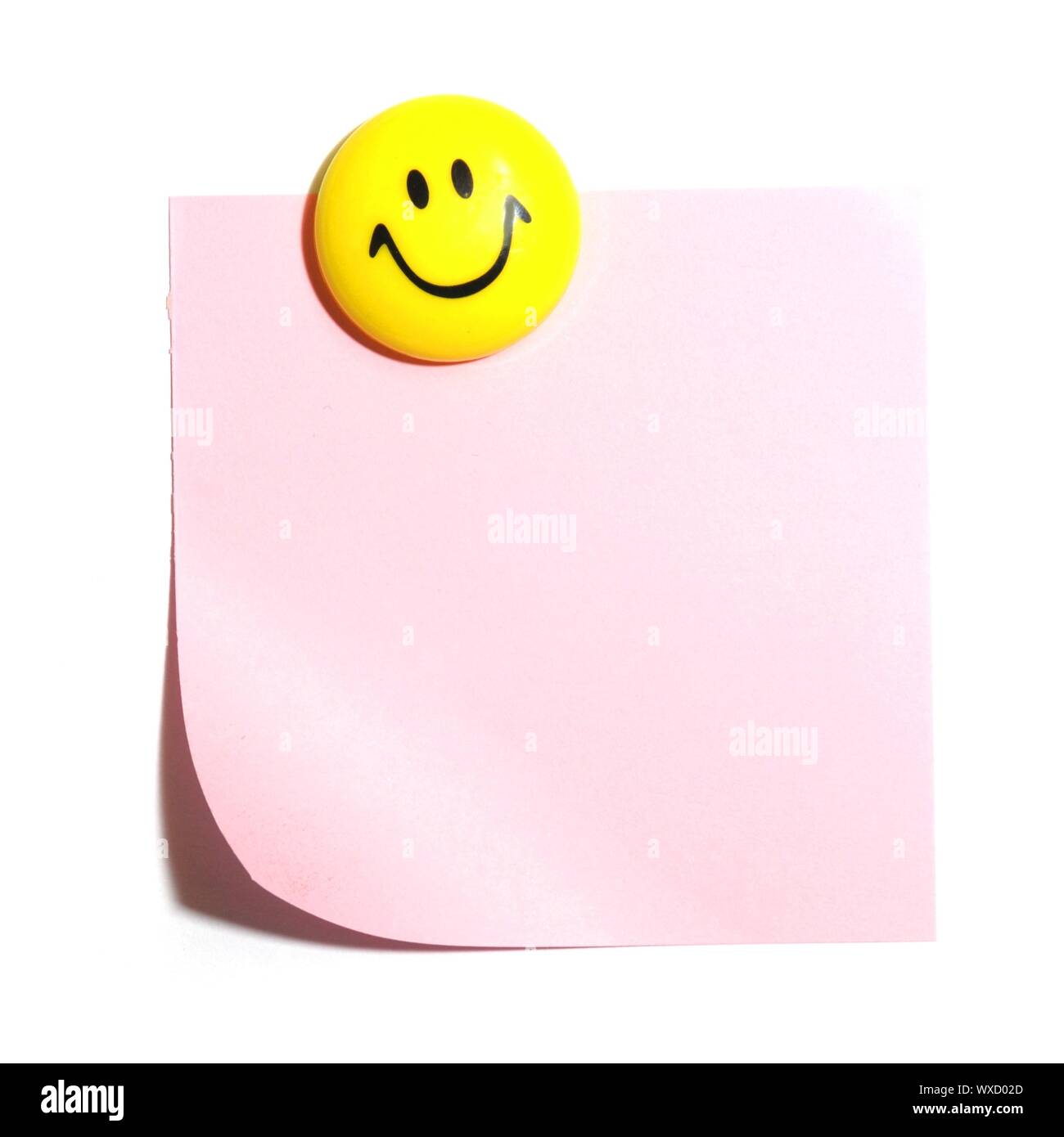 smiley and blank or empty sheet of paper with copyspace isolated on ...